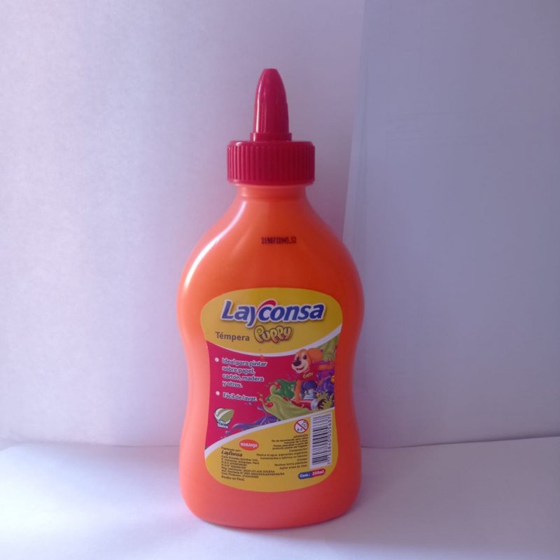 Tempera layconsa puppy x 250 cc naranja c/dispensador - Papelera del ...