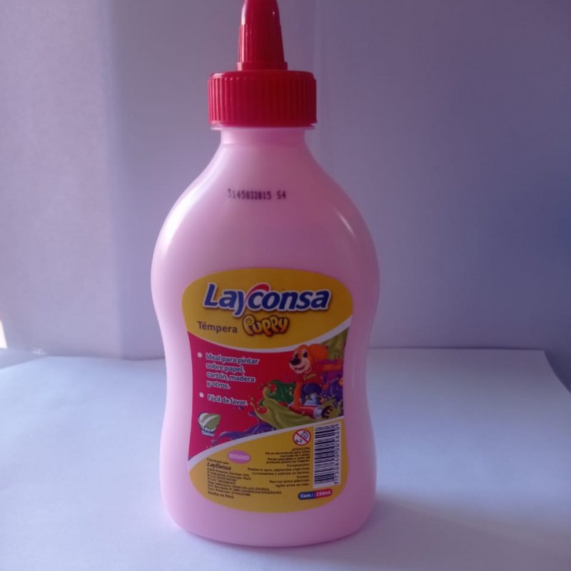 Tempera layconsa puppy x 250 cc rosada c/dispensador - Papelera del ...