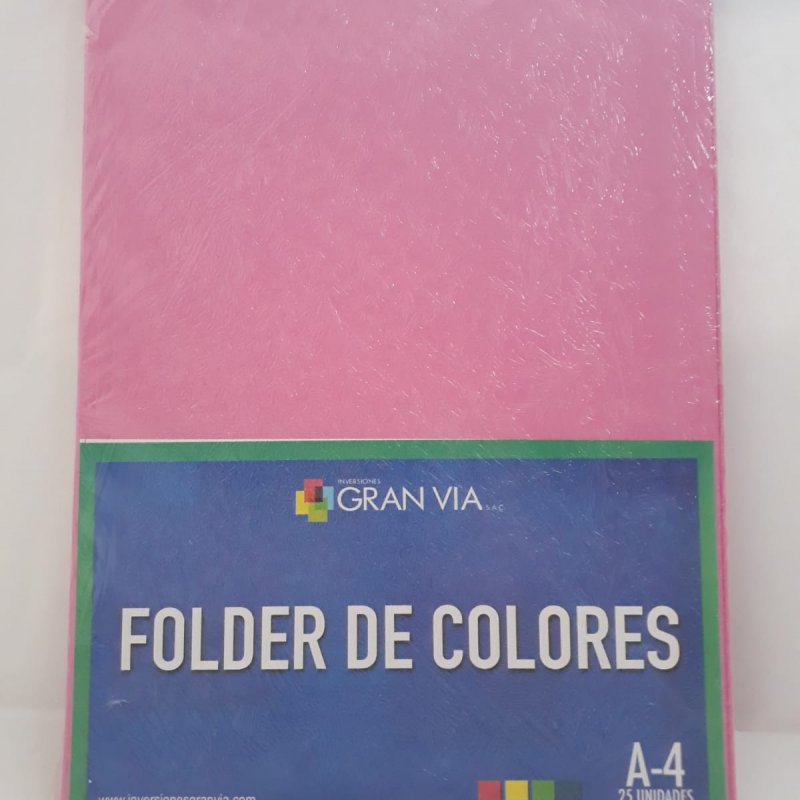 Folder a4 manila de color - rosado - Papelera del Oriente ...
