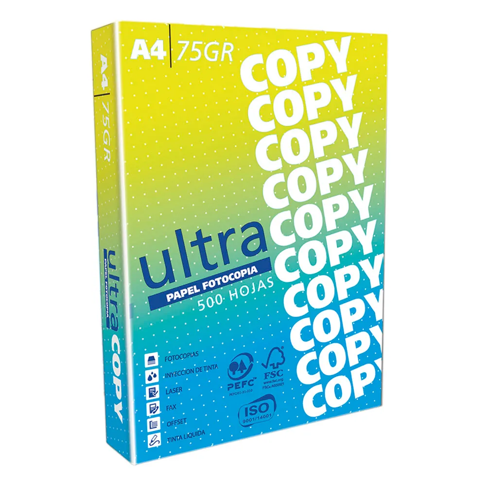 Papel ultracopy fotocopia a4 75 gr. - Papelera del Oriente ...