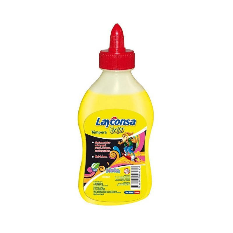 Tempera layconsa puppy x 250 cc amarillo neon c/dispensador - Papelera ...