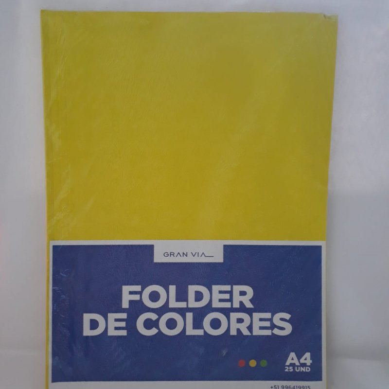 Folder a4 manila de color -amarillo - Papelera del Oriente ...