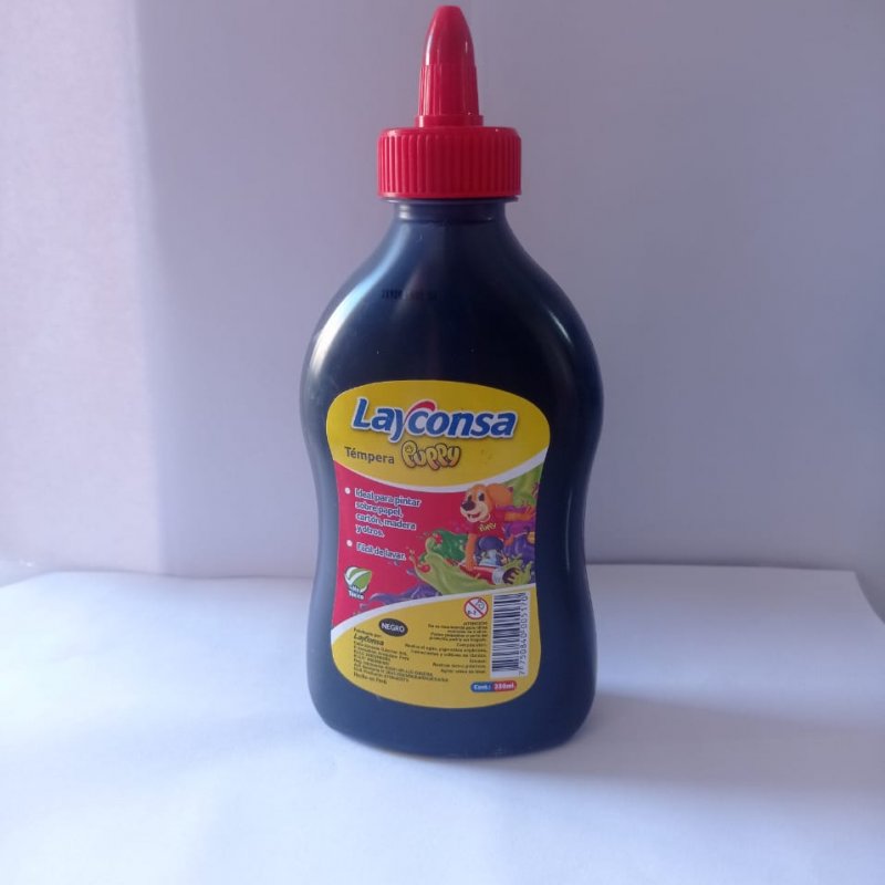 Tempera layconsa puppy x 250 cc negro c/dispensador - Papelera del ...