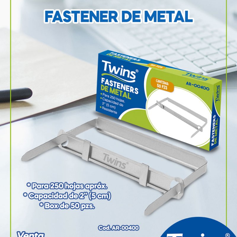 Fastener twins caja x 50 und ar-00400 - Papelera del Oriente ...