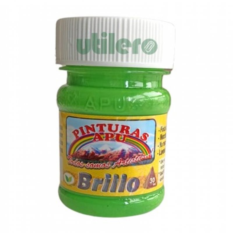 Pintura apu con brillo 30ml verde claro 26a - Papelera del Oriente ...